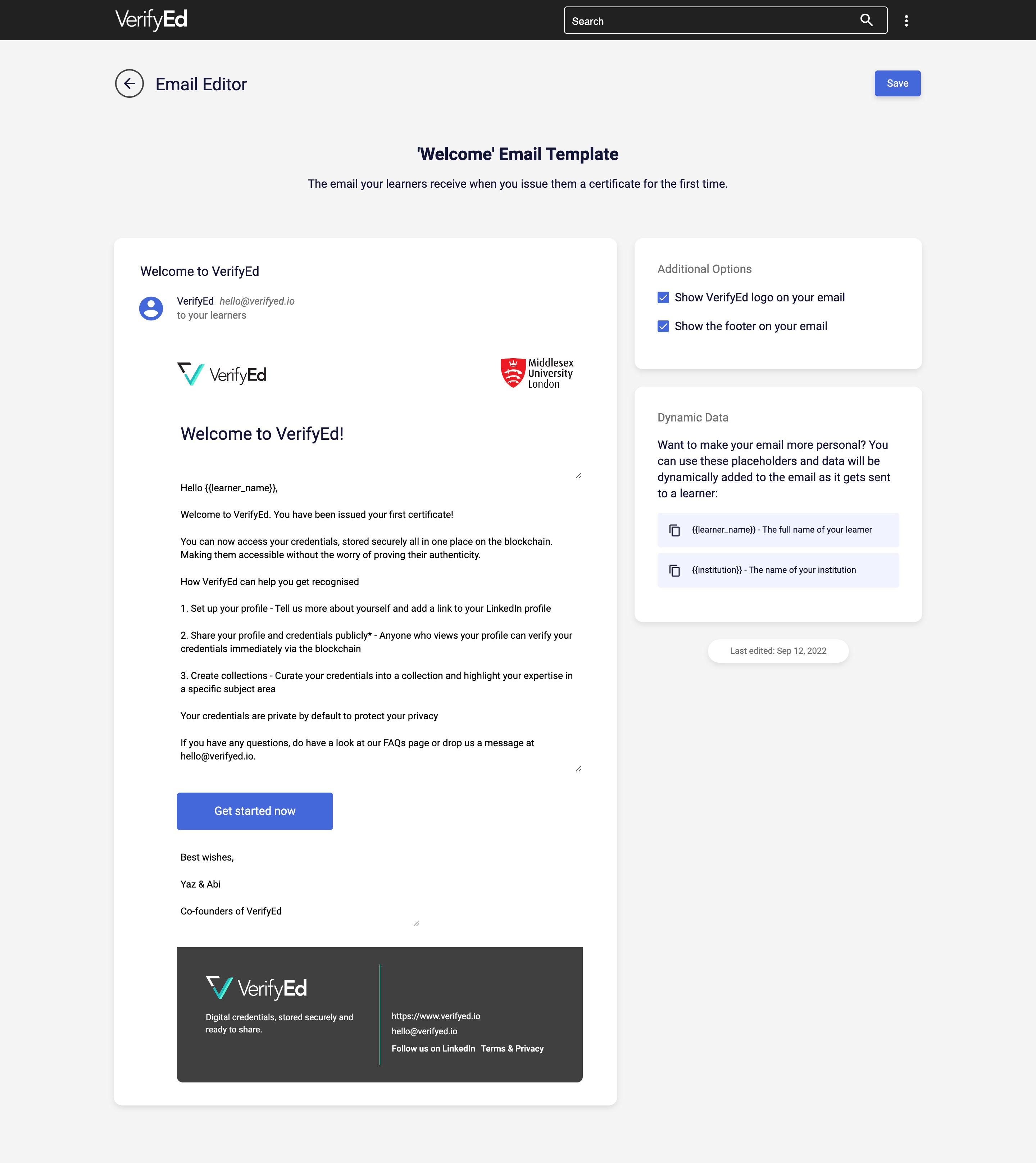 New Feature Email Editor